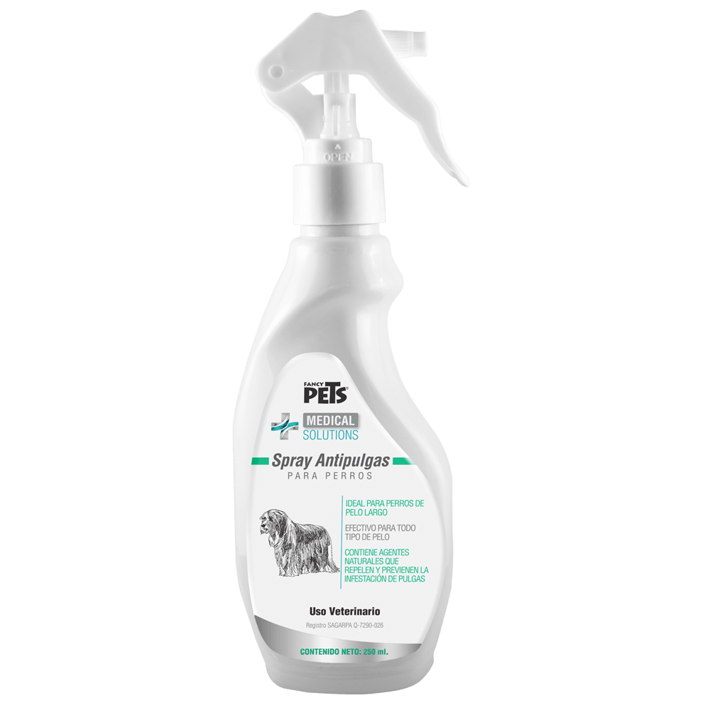 Spray Antipulgas Para Perros 250 Ml., Medical Solution Eficaz