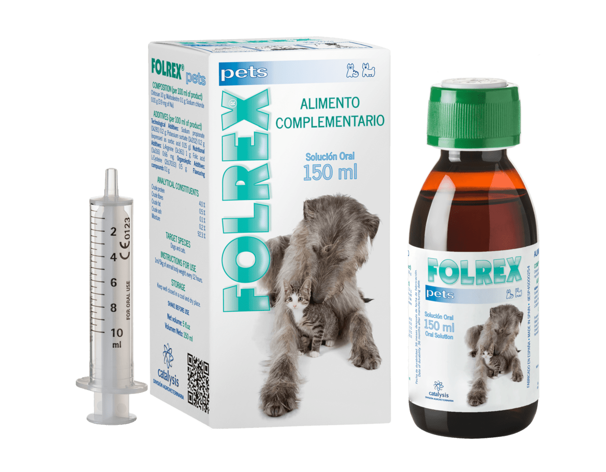 MederiLab - FOLREX Pets, Suplemento alimenticio, Solución oral con ...