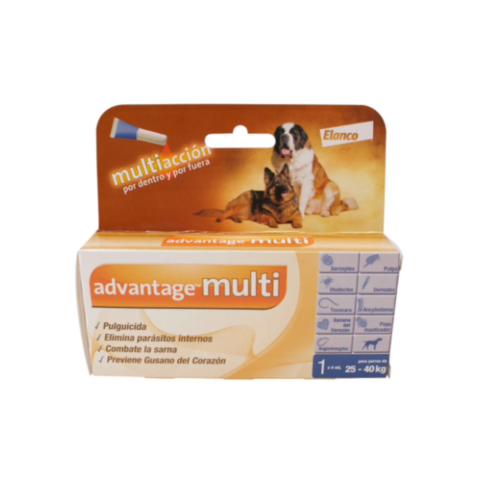 Advantage Multi 4 ml Perros 25 a 40 Kg Elanco Efectivo