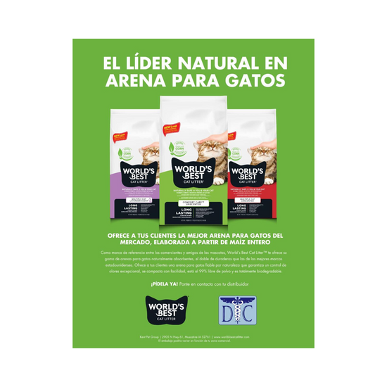 Arena aglutinante para gatos en grupo World´s Best Multiple Cat 3.18 K