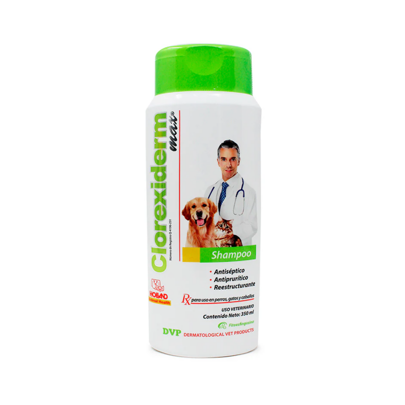 Clorexiderm Max Shampoo Antiséptico y Antiprurítico 350ml