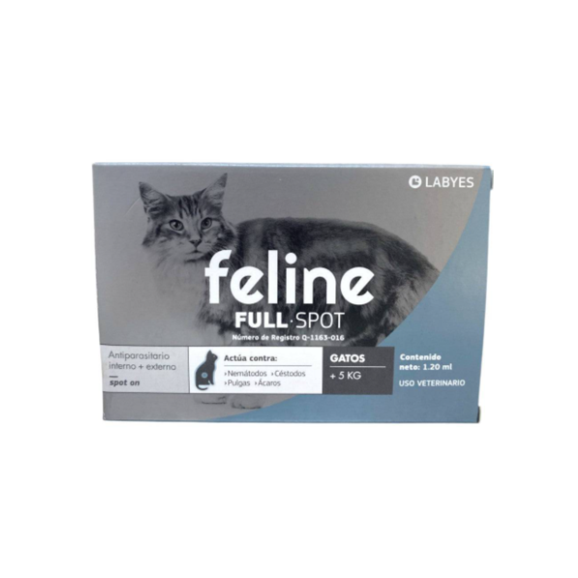 Full Spot Feline 5+ Kg., Labyes Para Gatos Sin Parásitos