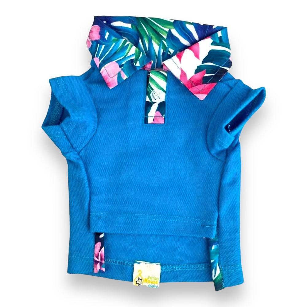 Playera polo para perro Perritos House Polo Turquesa