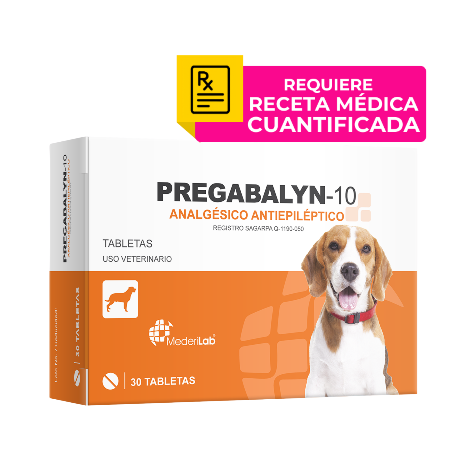 Pregabalyn 10 con 30 Tabletas Analgésico Neuromodulador con Pregabalin