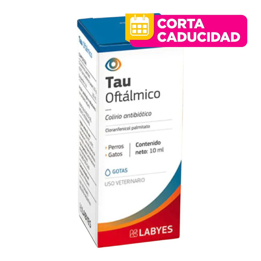 CORTA CADUCIDAD Tau Oftálmico Azul Colirio Antibiótico 10 Ml Labyes