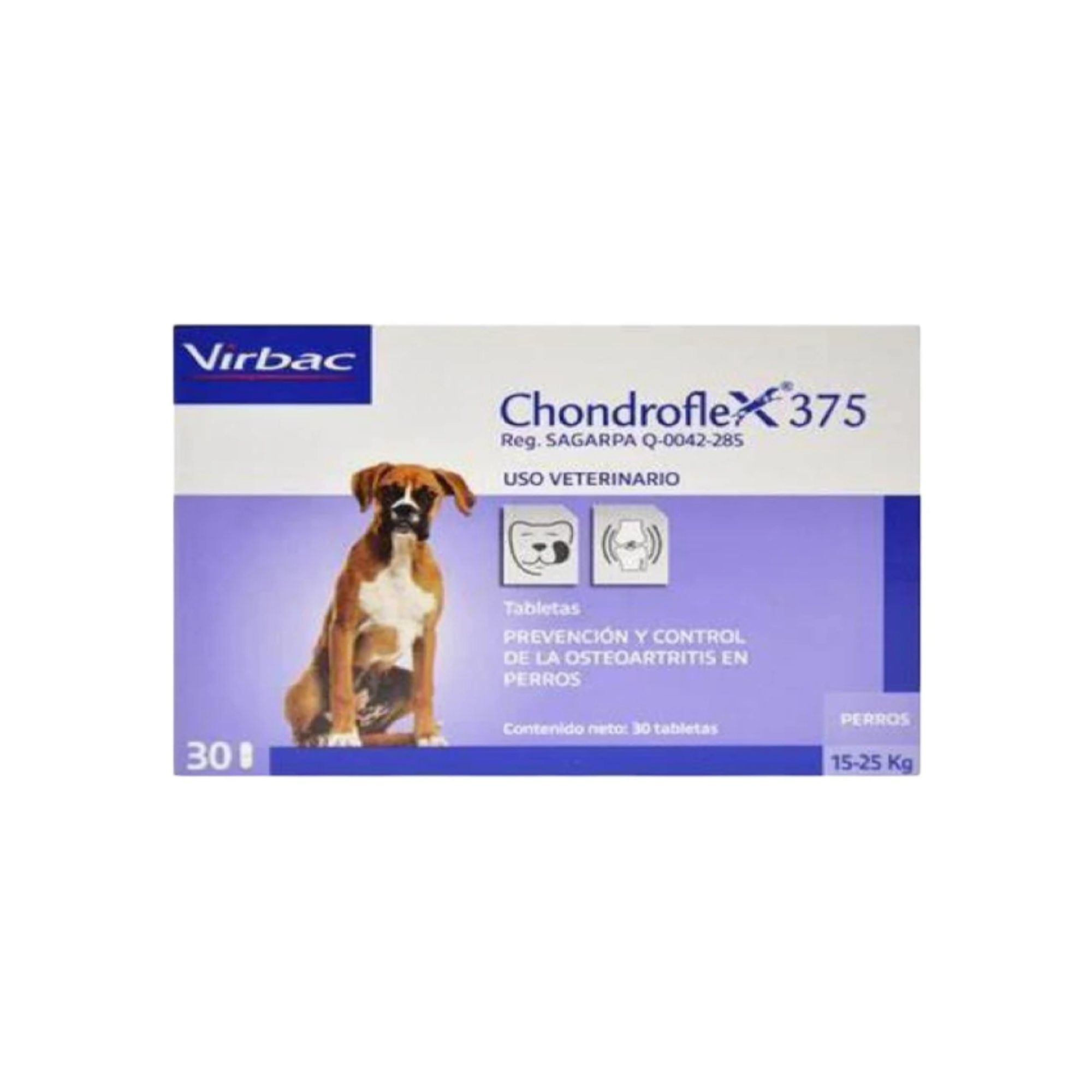 Virbac Virbac Chondroflex 375, Caja con 30 Tabletas.