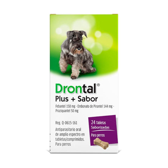 Drontal Plus Perros 24 Tabletas, Desparasitante Elanco Tasty Flavour
