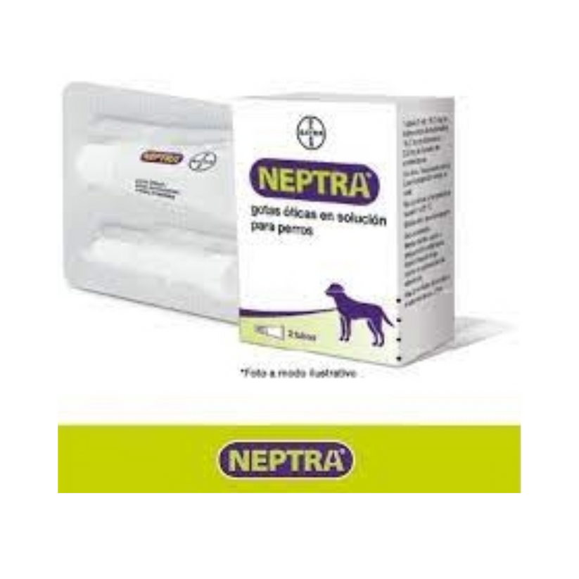 Neptra Solución Ótica 2 Pipetas de 1 Ml c/u Elanco