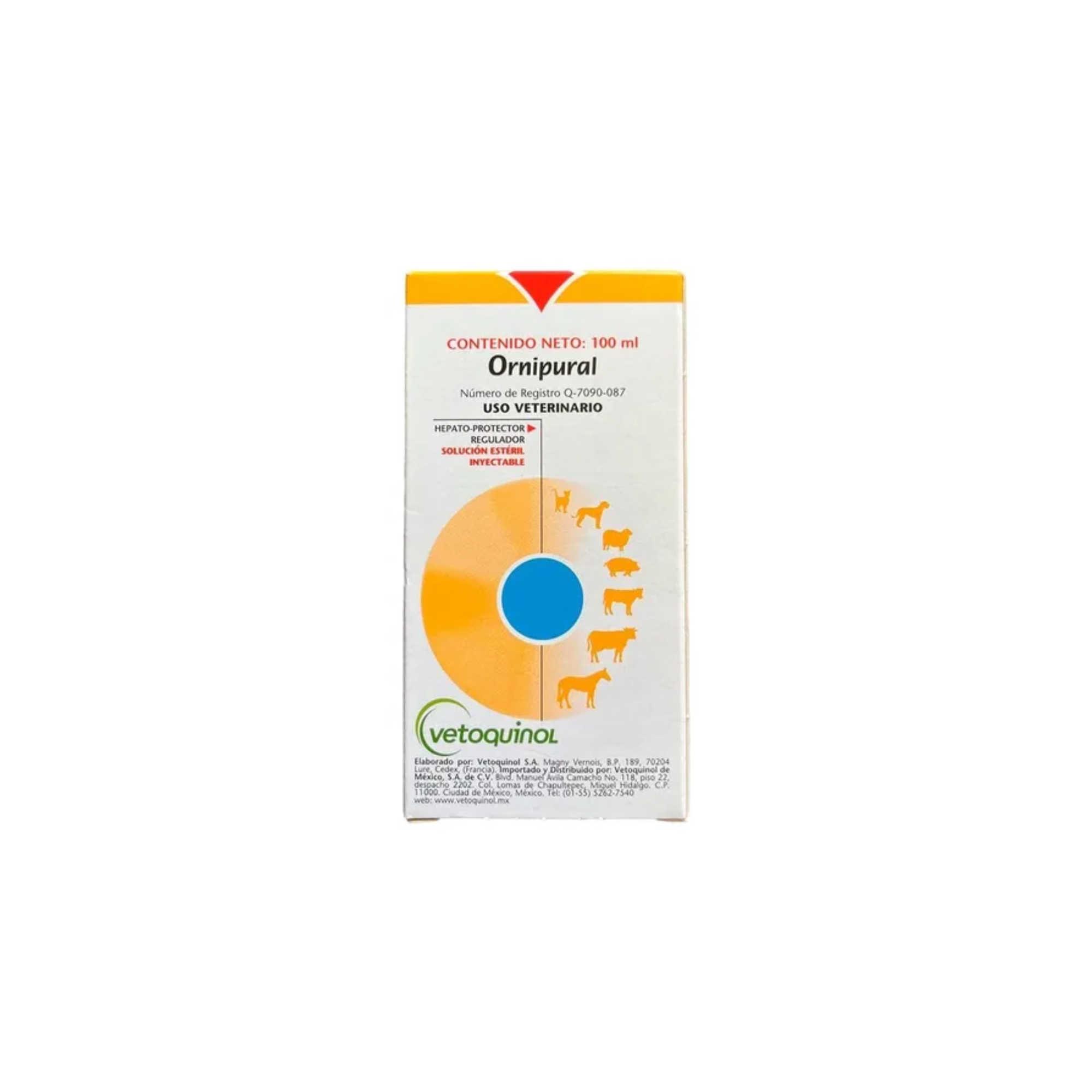 Ornipural 100 ml Inyectable | Hepatoprotector Renal Vetoquinol
