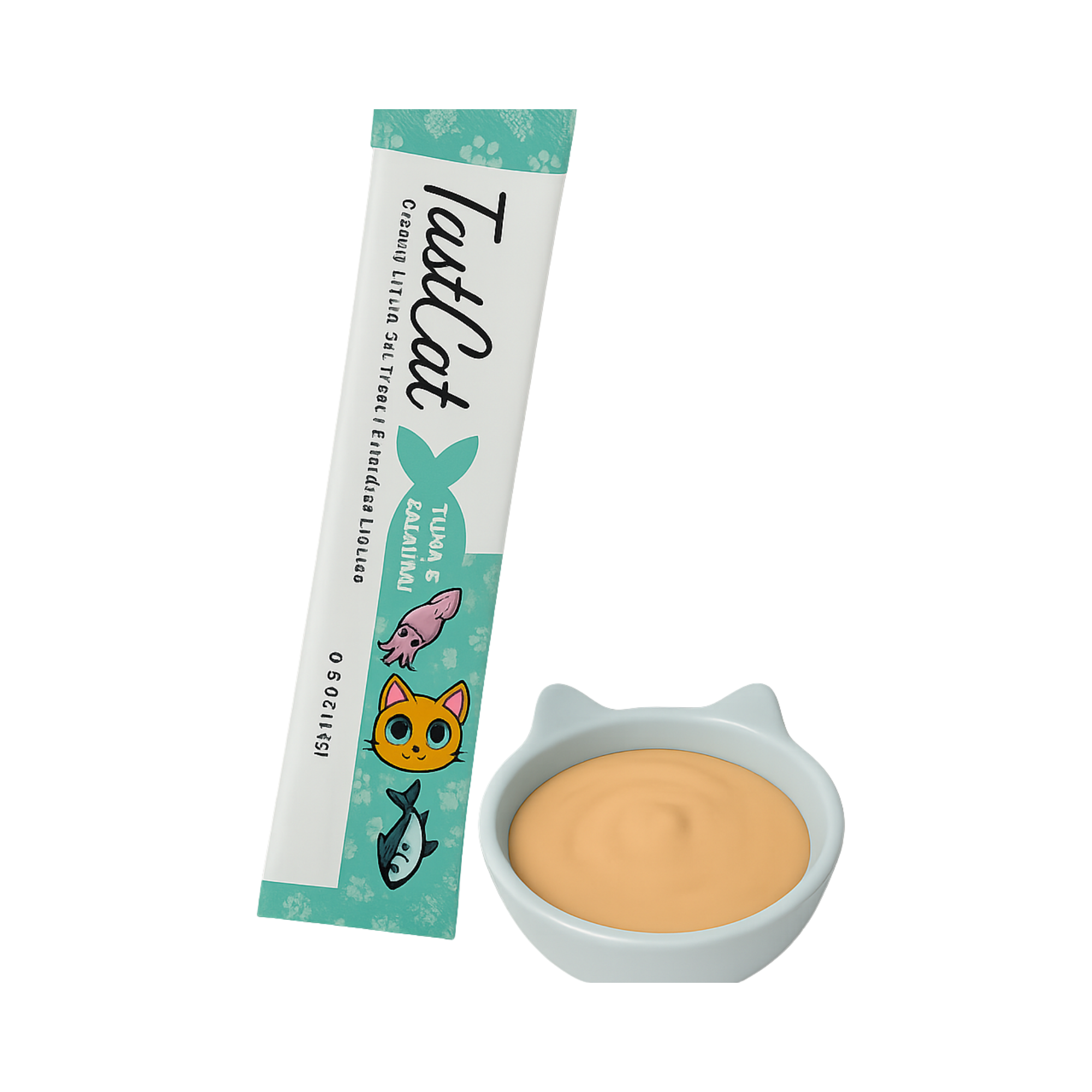 Premios para Gato Tasty Cat Atun y Calamar Bolsa con 4 Tubos de 15 g c